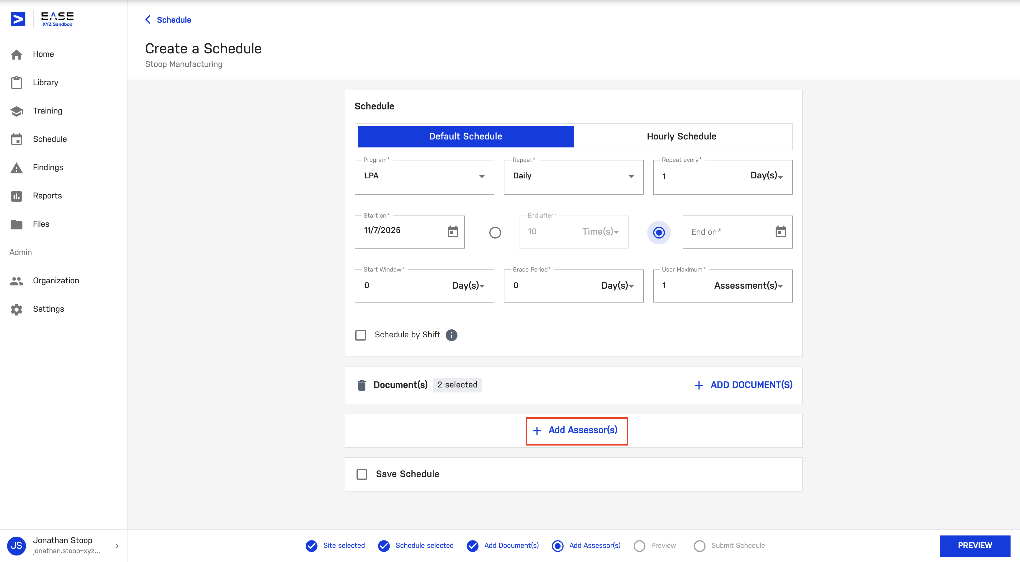 Scheduling on EASE – EASE INC.